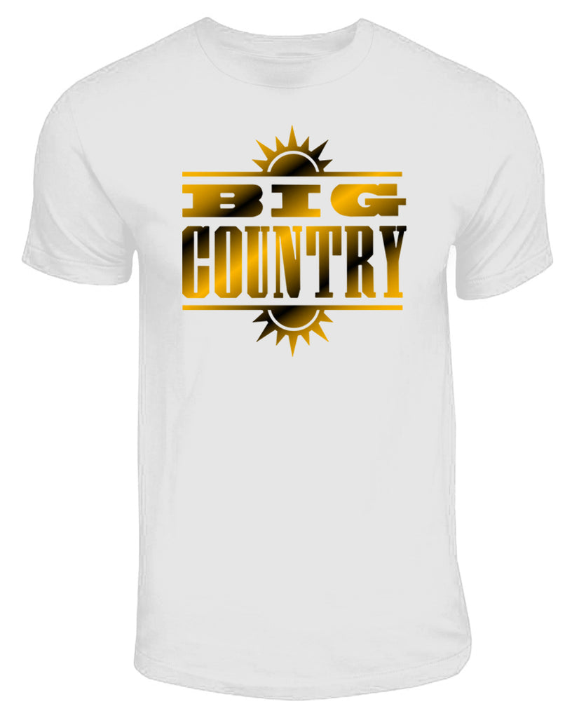 Big Country - White with black/gold logo T shirt